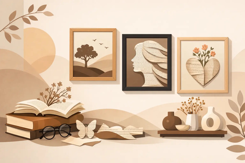 Book Page Art for Meaningful Walls – Art on Words