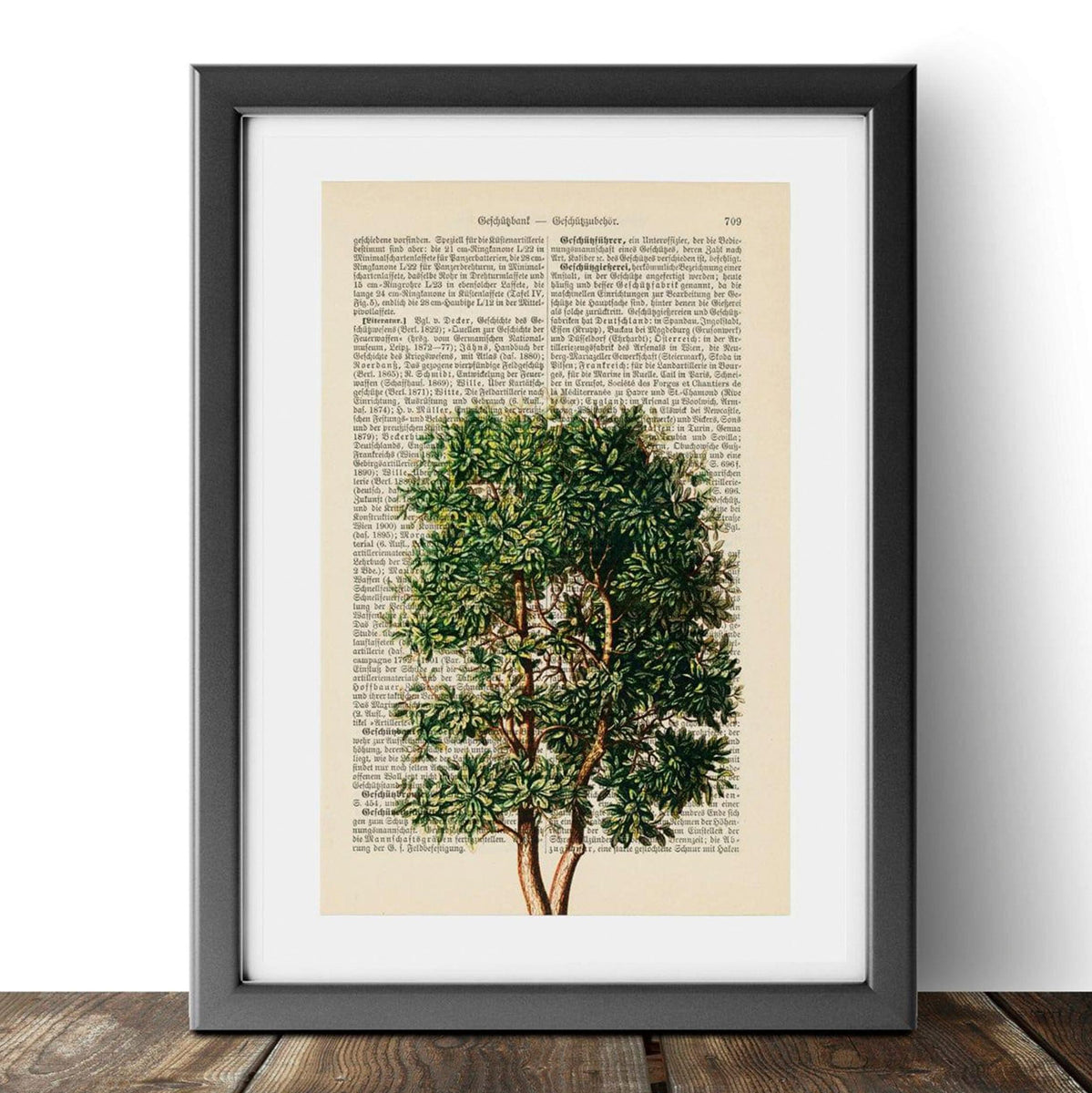 Laurel Tree - Vintage Book Page Art Print - Art on Words