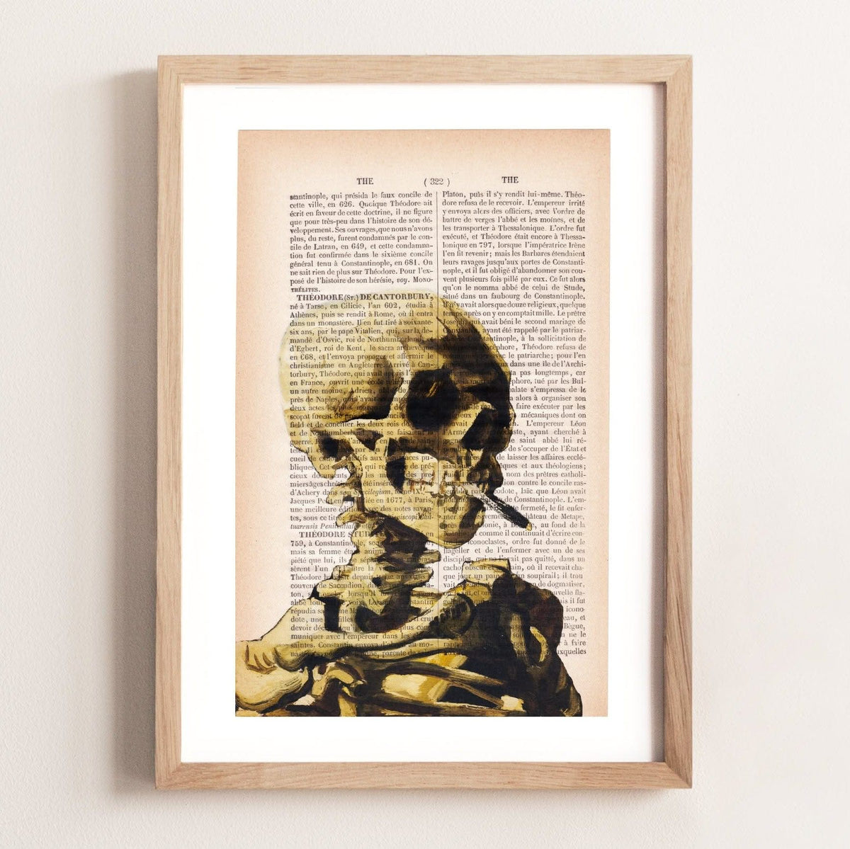 Skull of a Skeleton with Burning Cigarette Vincent van Gogh - Vintage ...